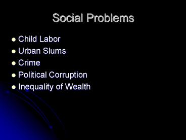 PPT – Social Problems PowerPoint presentation | free to view - id ...