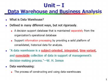 PPT – Unit PowerPoint presentation | free to download - id: 433108-MTEwN