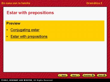 PPT – Estar with prepositions PowerPoint presentation | free to view ...