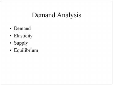 Demand Analysis presentation | free to download