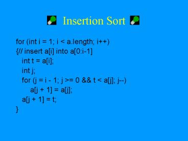 Insertion Sort presentation | free to view
