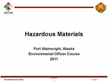 Hazardous Materials presentation | free to view