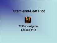 PPT – Stem-and-Leaf Plots PowerPoint presentation | free to view - id ...