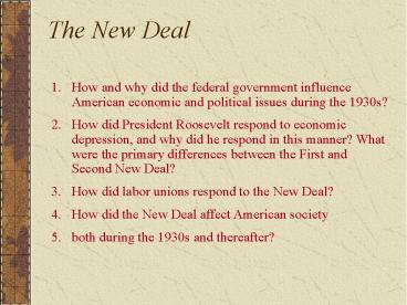 The New Deal presentation | free to download