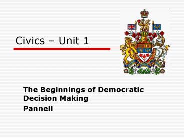 Civics presentation | free to view