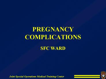 PREGNANCY COMPLICATIONS presentation | free to download