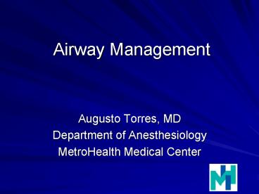 Airway Management presentation | free to download