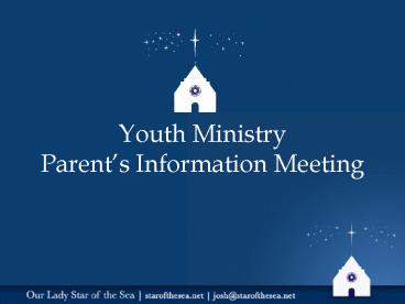 Youth Ministry Parent presentation | free to view