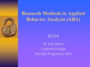PPT – Download Research Methods in Applied Behavior Analysis 2nd ...