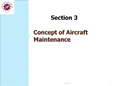 Concept of Aircraft Maintenance presentation | free to view