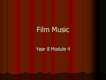 Film Music presentation | free to view