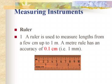 Measuring Instruments presentation | free to view