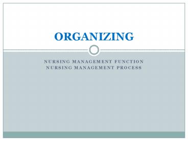 Nursing management FUNCTION presentation | free to view