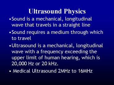 PPT – Basic Ultrasound Physics PowerPoint presentation | free to view ...