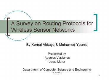 PPT – A Survey on Routing Protocols for Wireless Sensor Networks PowerPoint presentation | free ...