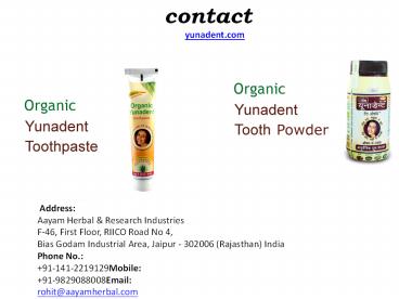 PPT – Ayurvedic Toothpaste, Ayurvedic Tooth Powder Manufacturers ...
