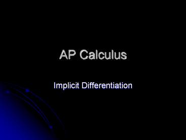 PPT – AP Calculus PowerPoint presentation | free to download - id ...
