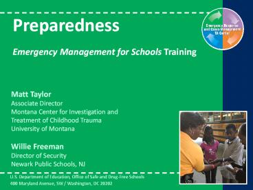 PPT – Emergency Preparedness Training PowerPoint presentation | free to ...