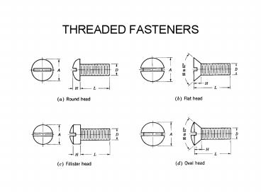THREADED FASTENERS presentation | free to view