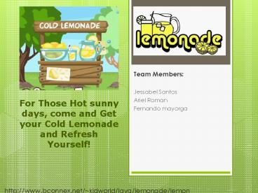 Lemonade Stand presentation | free to view