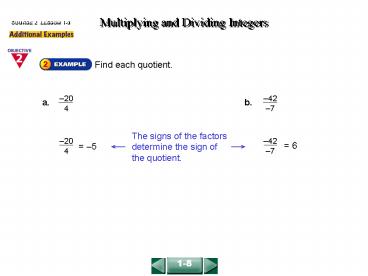 Multiplying and Dividing Integers presentation | free to download