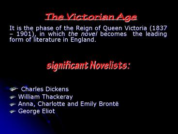 The Victorian Age presentation | free to download
