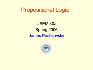 Propositional Logic presentation | free to download