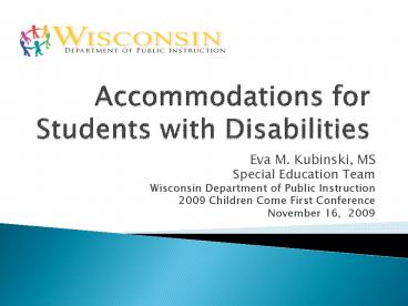 PPT – Accommodations for Students with Disabilities PowerPoint ...