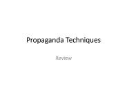 PPT – Propaganda Techniques PowerPoint presentation | free to view - id ...