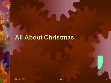 All About Christmas presentation | free to view