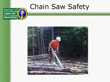 Chain Saw Safety presentation | free to download