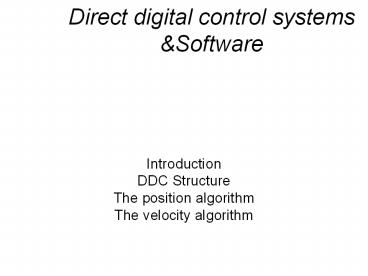 Direct digital control systems presentation | free to download