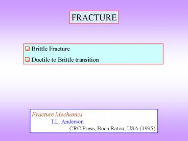 PPT – FRACTURE PowerPoint presentation | free to view - id: 44d3a4-ZjY2M