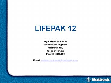 LIFEPAK 12 presentation | free to download
