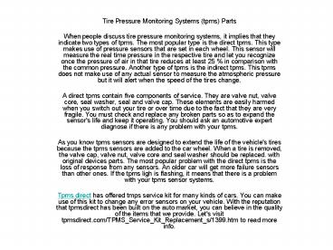 PPT – TPMS Service Kit PowerPoint presentation | free to download - id ...