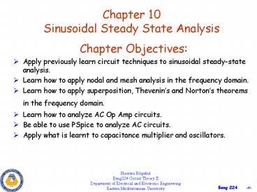 PPT – Chapter 10 Sinusoidal Steady State Analysis PowerPoint ...