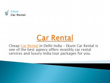 PPT – car rental PowerPoint presentation | free to download - id ...