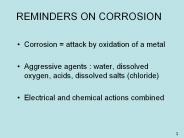PPT – Corrosion PowerPoint presentation | free to download - id: 3d8ab0 ...