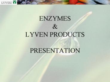 ENZYMES presentation | free to view