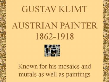 PPT – FLOWER GARDEN PAINTINGS BY GUSTAV KLIMT PowerPoint presentation ...