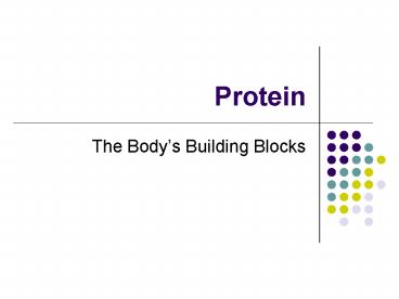 PPT – Protein PowerPoint presentation | free to download - id: 4599ff-Y2I0N