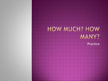 PPT – How much? How many? PowerPoint presentation | free to view - id ...