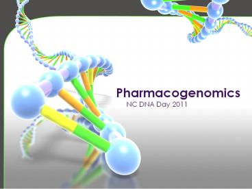 Pharmacogenomics PGx Personalized Medicine presentation | free to download