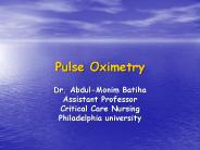 PPT – Monitoring Pulse Oximetry PowerPoint presentation | free to view ...
