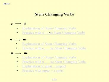 Stem Changing Verbs presentation | free to download