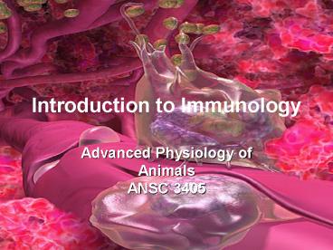 Introduction to Immunology presentation | free to view