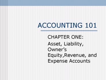 ACCOUNTING 101 presentation | free to view