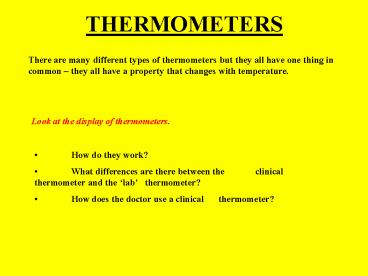 THERMOMETERS presentation | free to download