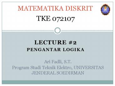 Pengantar logika presentation | free to download