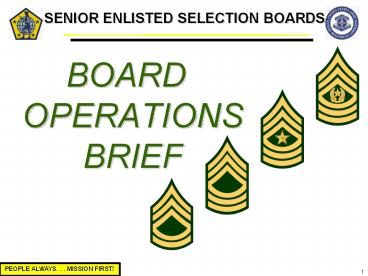 SENIOR ENLISTED SELECTION BOARDS presentation | free to download